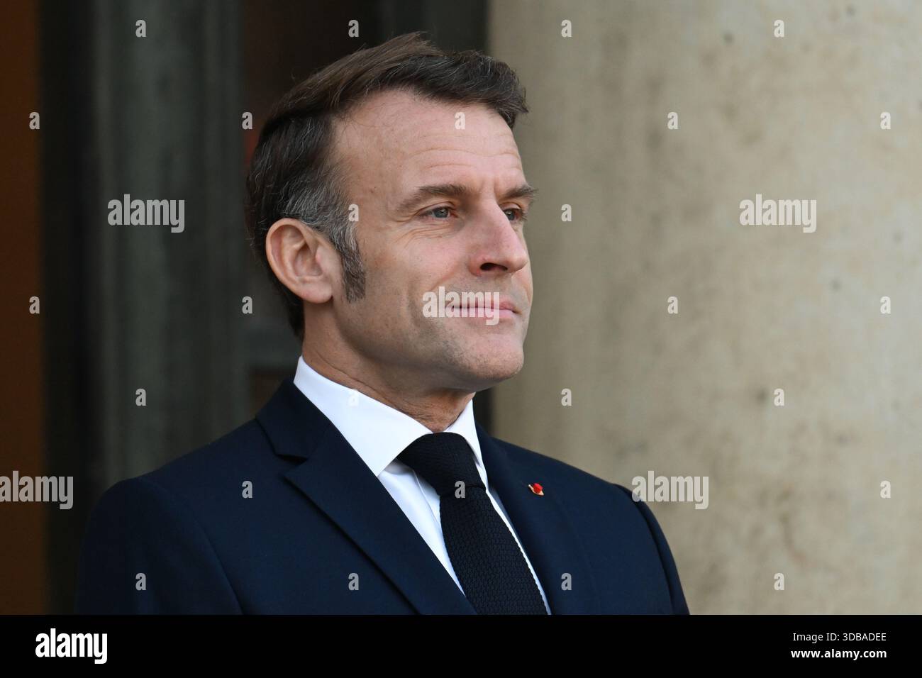 Meeting between the President of the Republic Emmanuel Macron and with ...