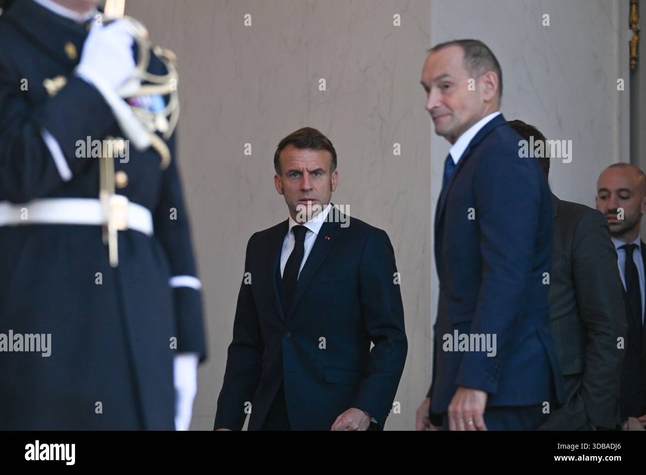 Meeting between the President of the Republic Emmanuel Macron and with ...