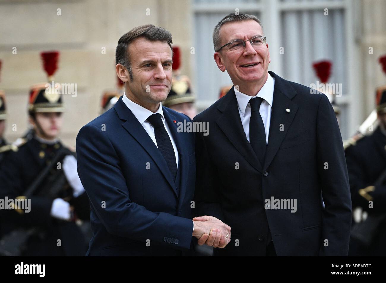 French President Emmanuel Macron welcomes President of the Republic of ...