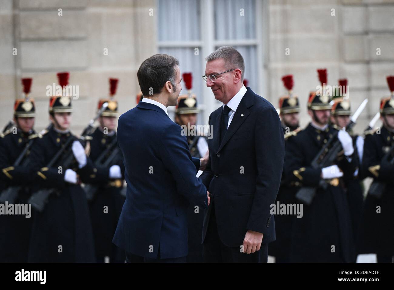 French President Emmanuel Macron welcomes President of the Republic of ...