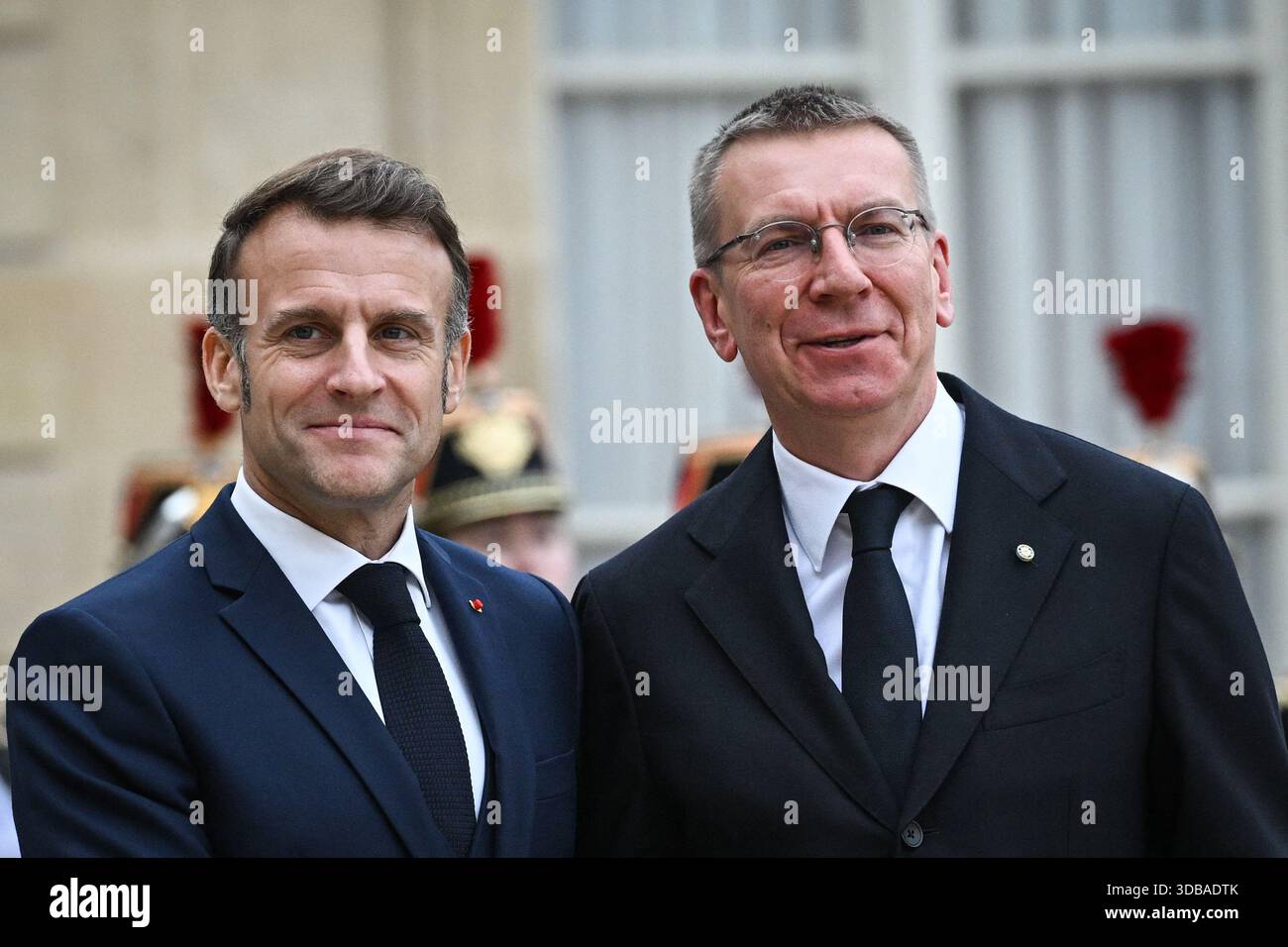 French President Emmanuel Macron welcomes President of the Republic of ...