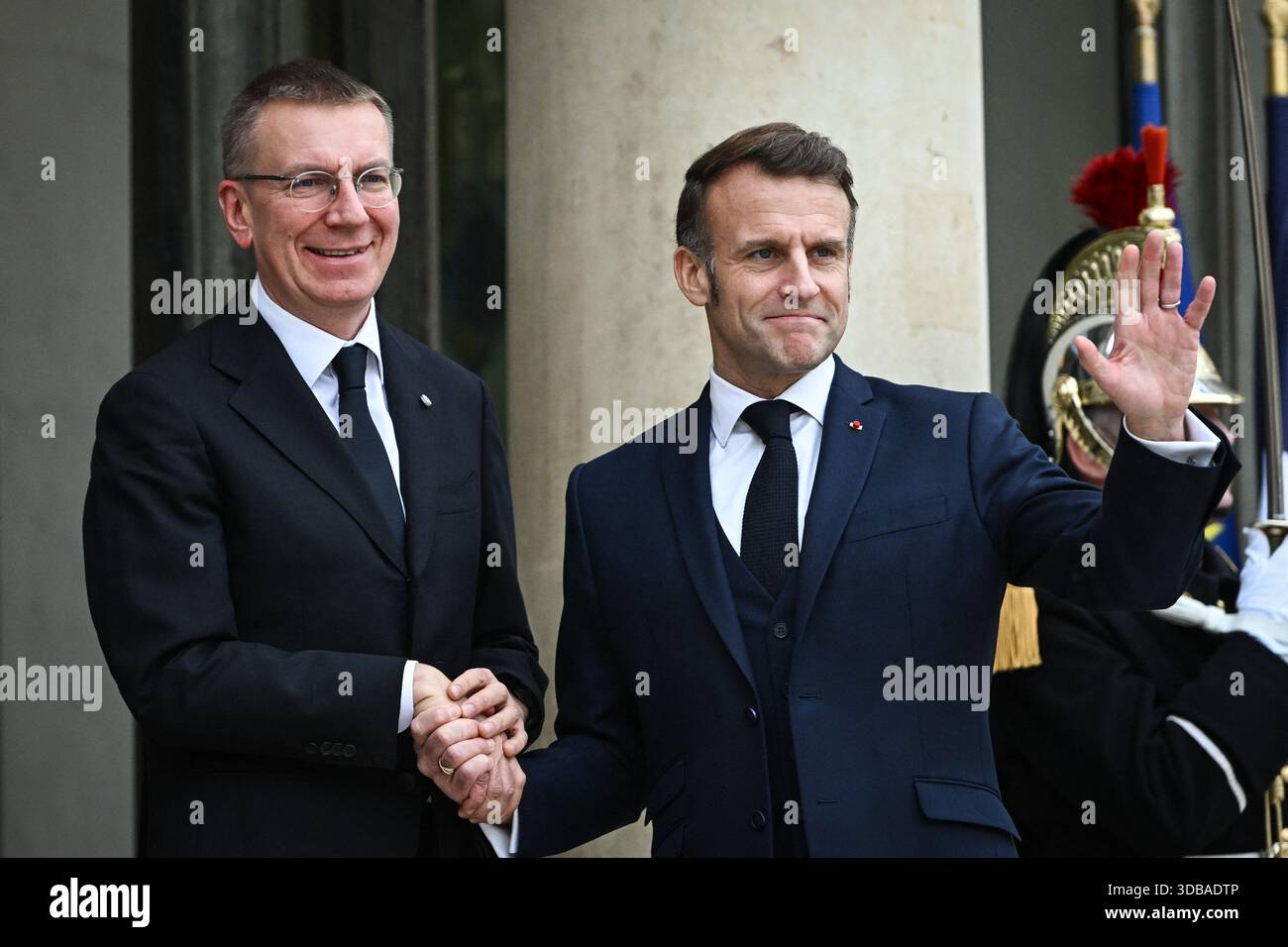 French President Emmanuel Macron welcomes President of the Republic of ...