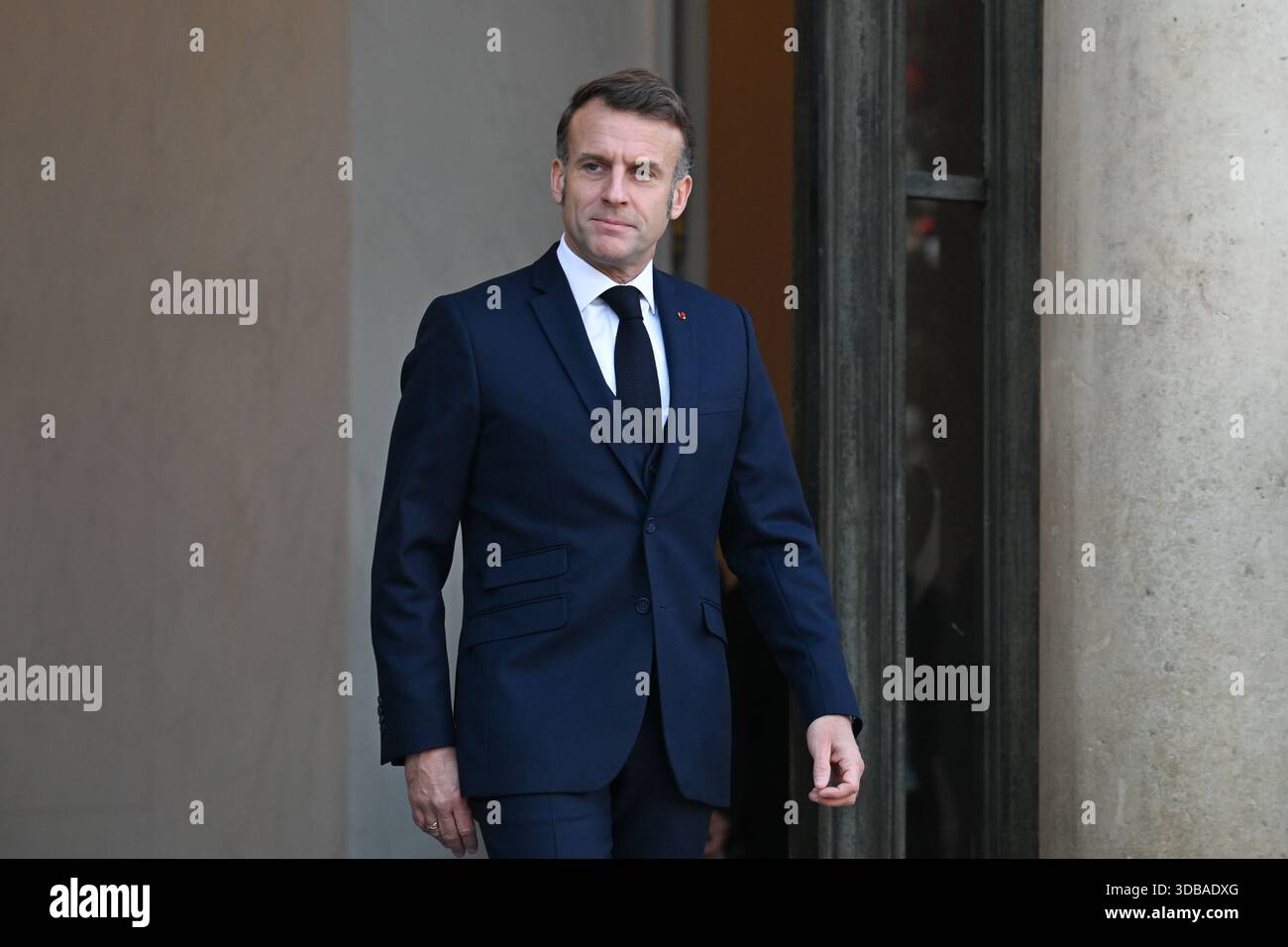 Meeting between the President of the Republic Emmanuel Macron and with ...