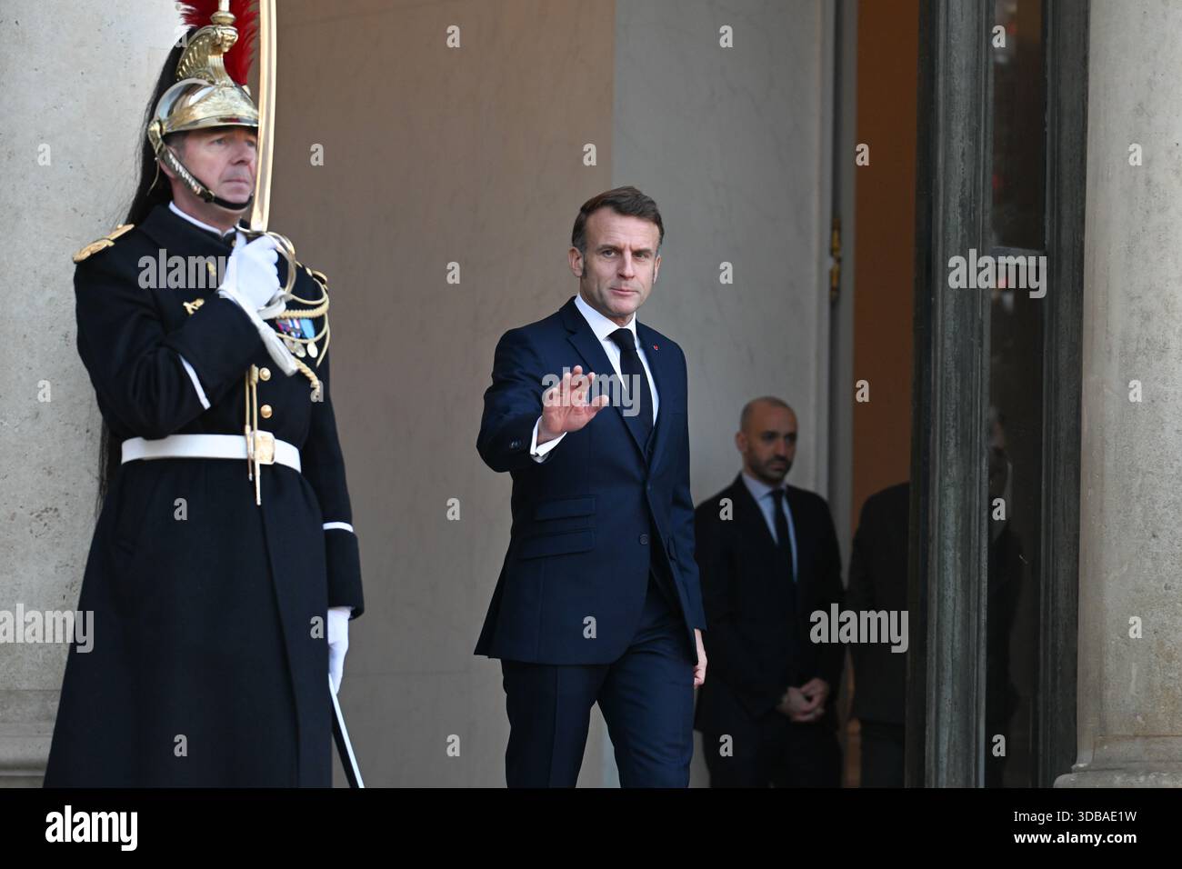 Meeting between the President of the Republic Emmanuel Macron and with ...
