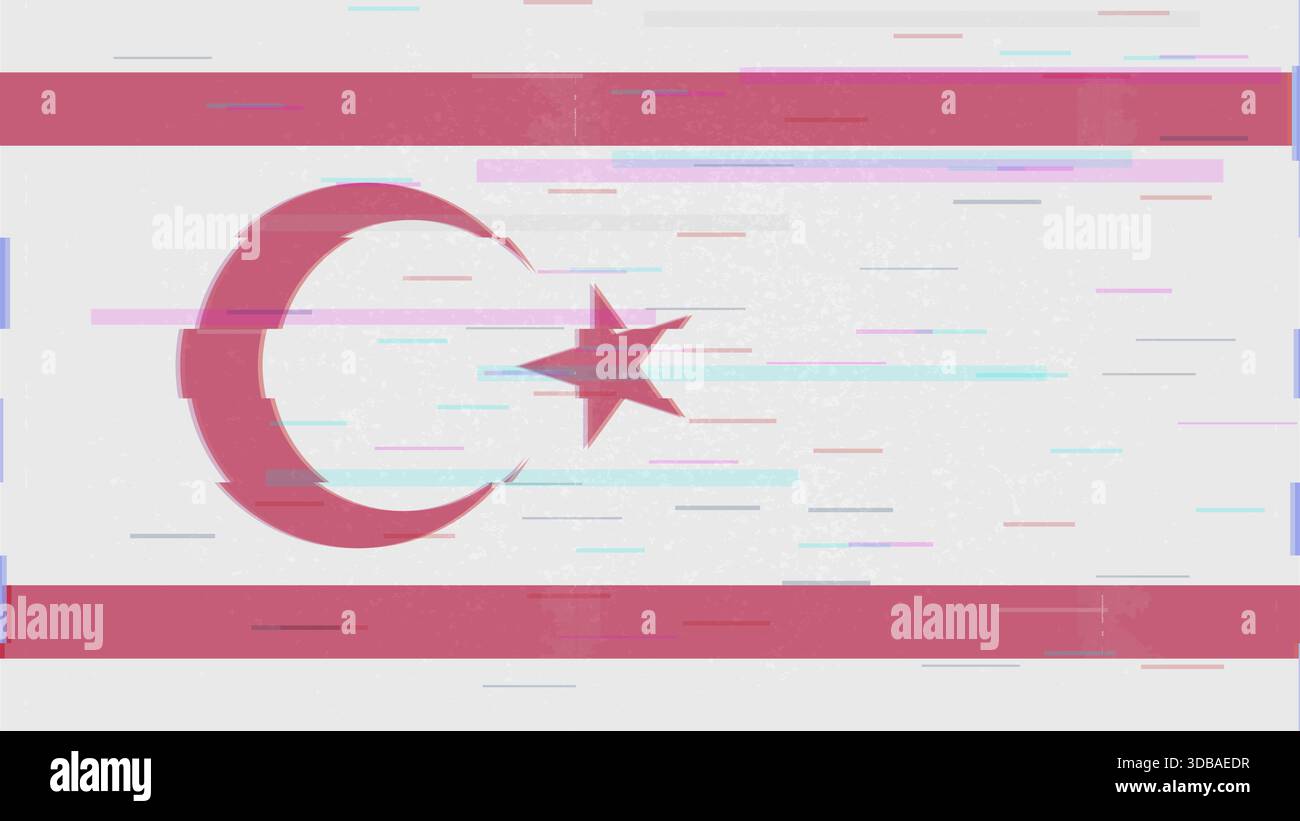 Republic cyprus glitch flag hi-res stock photography and images - Alamy