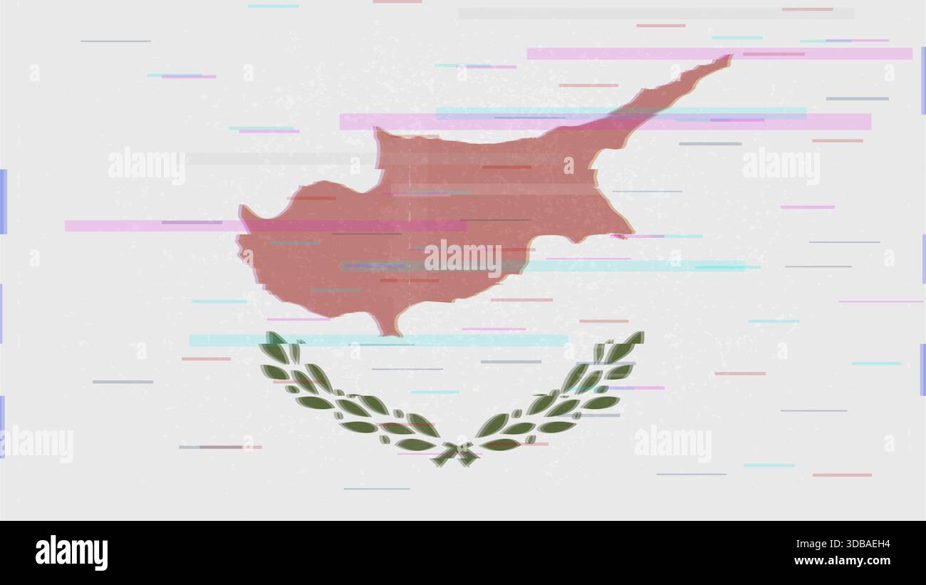 Republic cyprus glitch flag hi-res stock photography and images - Alamy