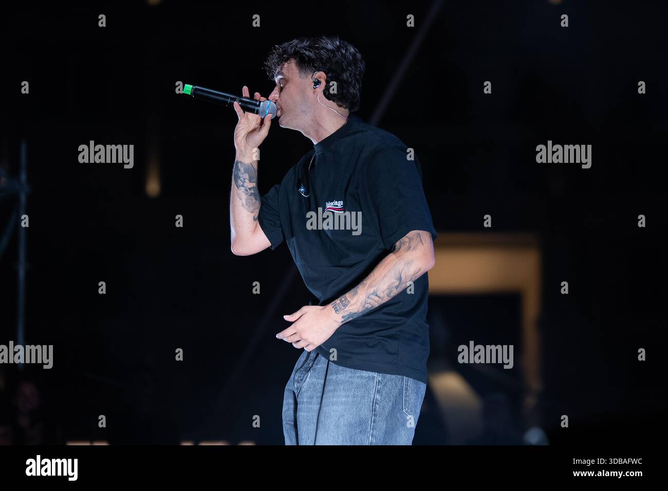 Andrea Cioffi aka Cioffi performs live at Piazza della Libertà during ...