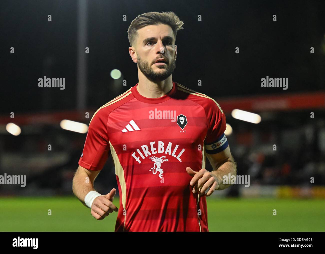 Salford City's Luke Garbutt during the FA Cup 2nd Round match at ...