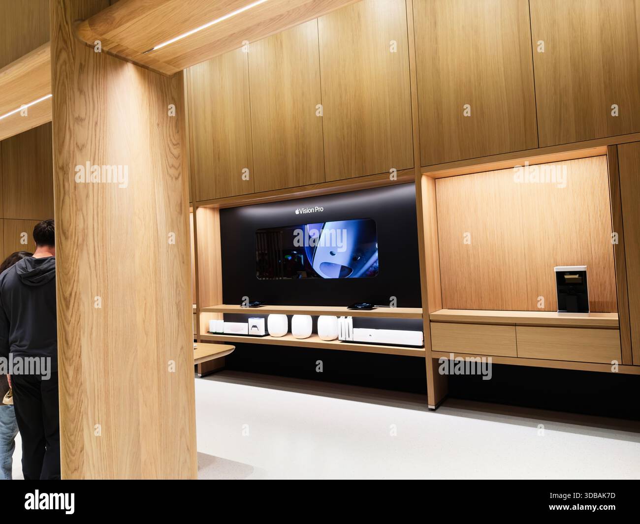 Stretford, UK - November 15, 2025: Modern store display featuring Apple ...