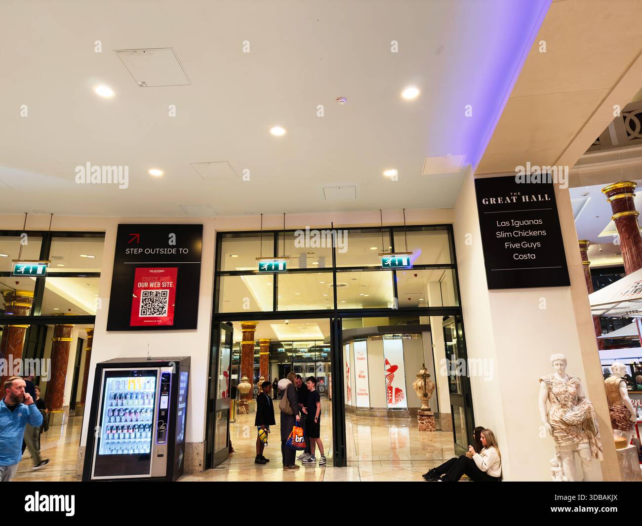 Stretford, UK - November 15, 2025: Inside a Manchester mall, people ...