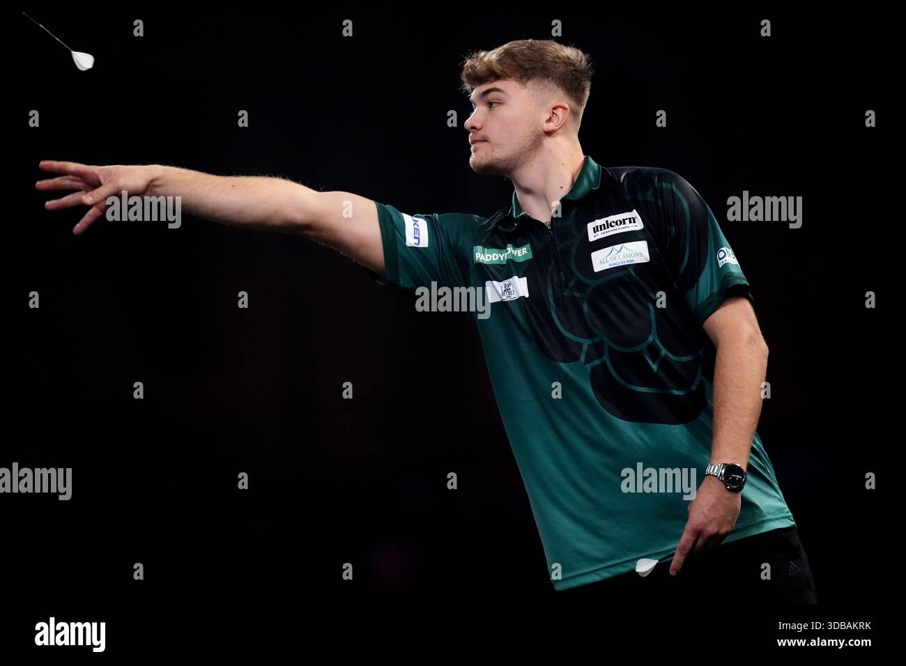 Charlie Manby during his match against Cameron Menzies on day five of ...
