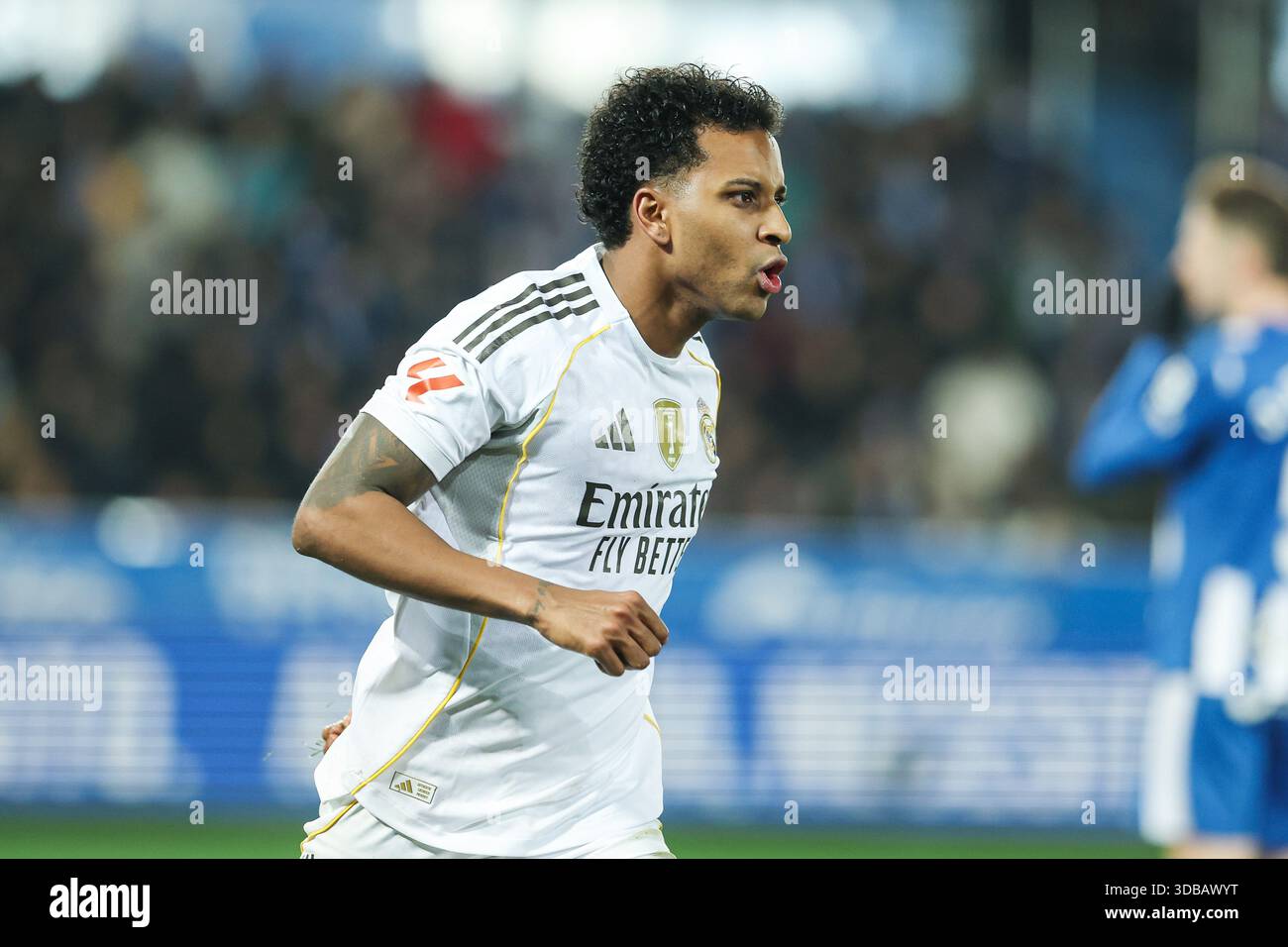 Rodrygo of Real Madrid CF celebrates a goal 1-2 during the Spanish ...