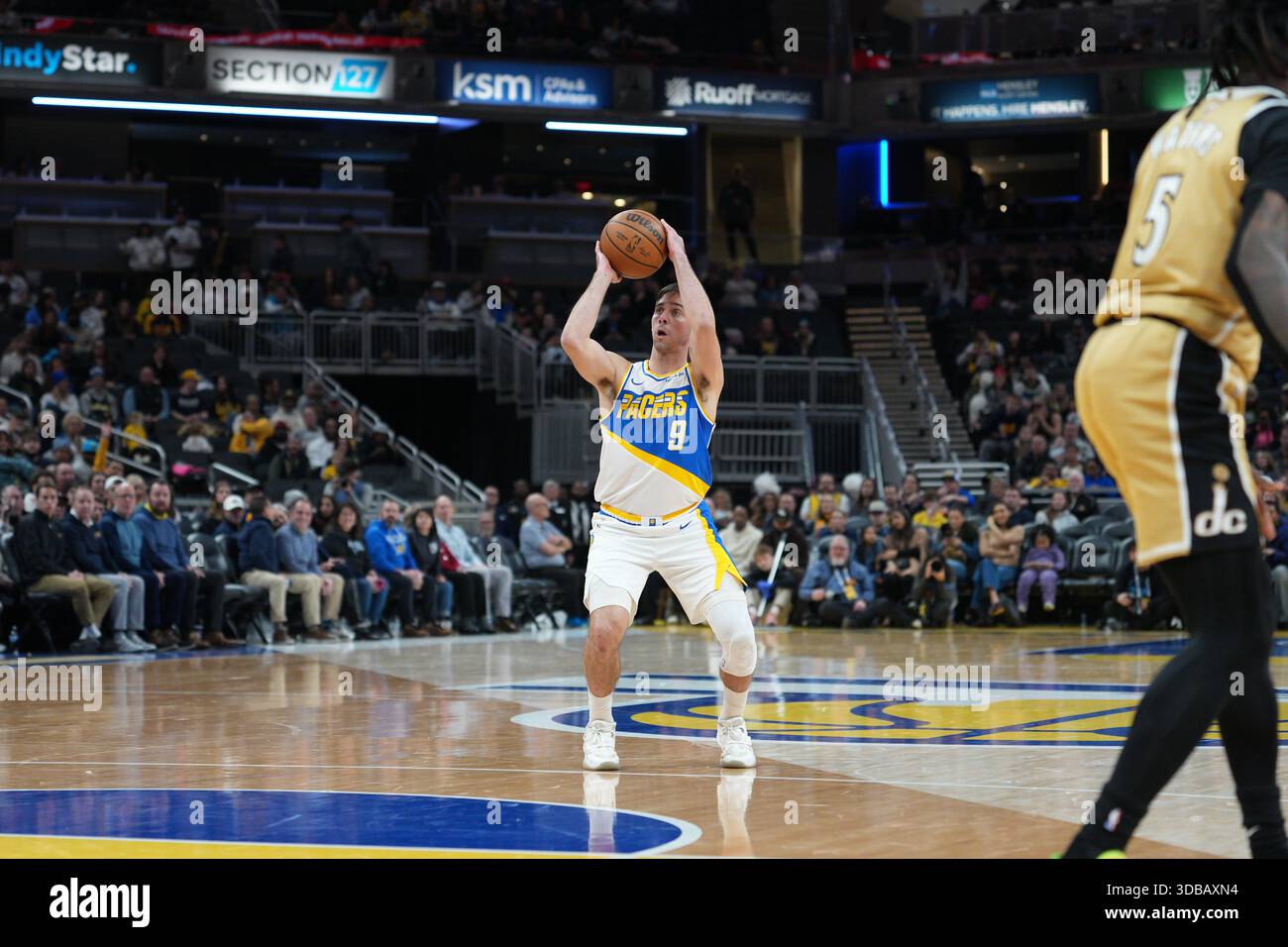 Indiana Pacers guard T.J. McConnell (9) in action during an NBA ...