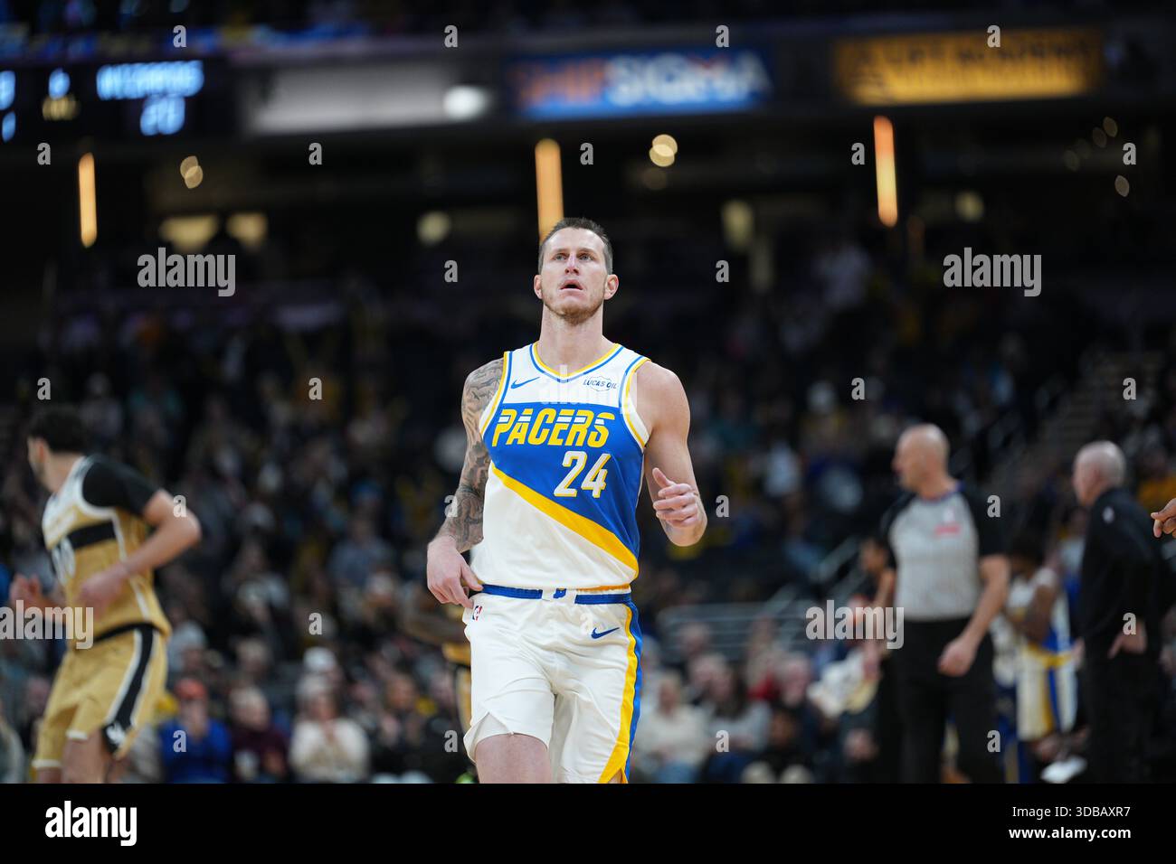 Indiana Pacers guard Garrison Mathews (24) in action during an NBA ...
