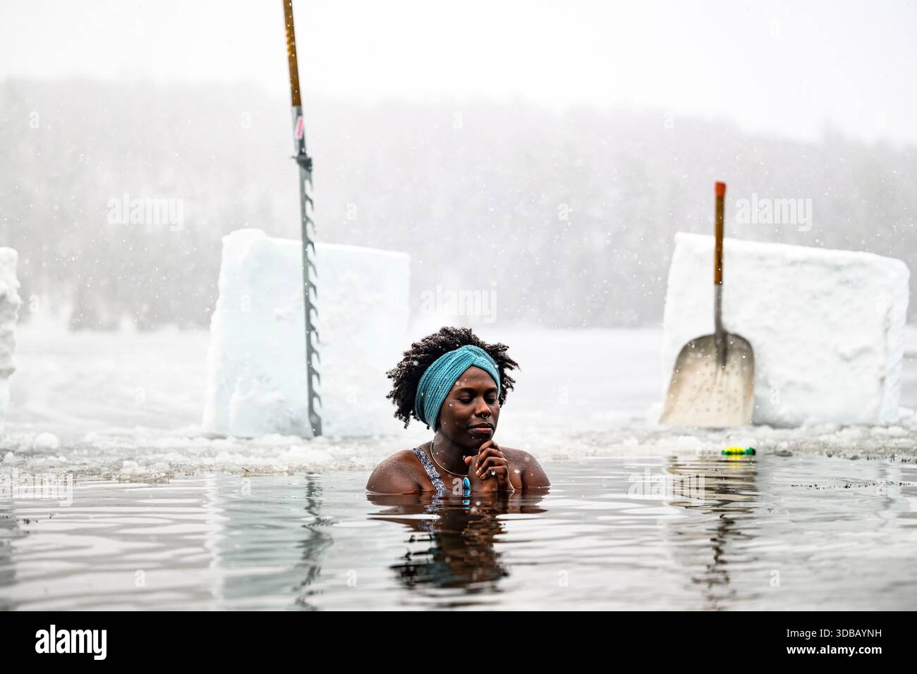Canda-Leigh Habonimana dips in the waters of Gatineau Park's Meech Lake ...