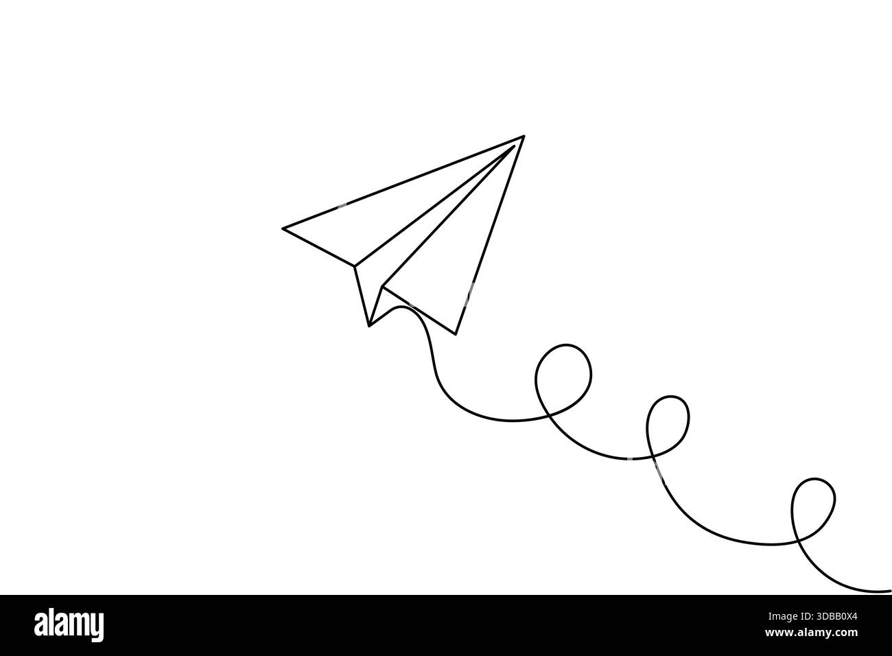 Plane icon continuous style Black and White Stock Photos & Images - Alamy