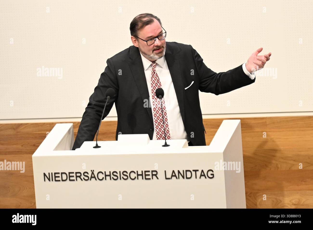 15 December 2025, Lower Saxony, Hanover: Klaus Wichmann (AfD), Chairman of the AfD parliamentary ...