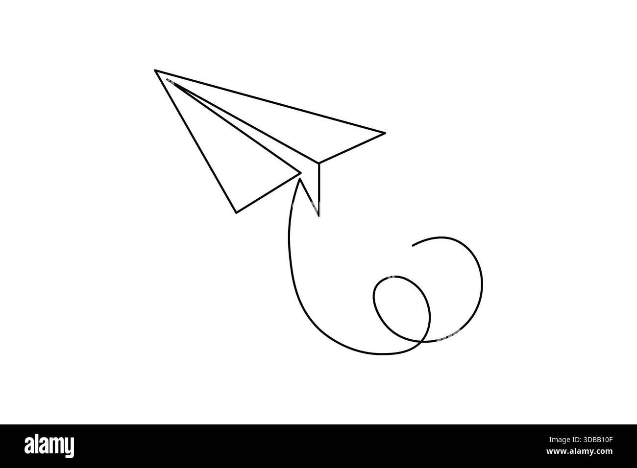 Plane icon continuous style Black and White Stock Photos & Images - Alamy