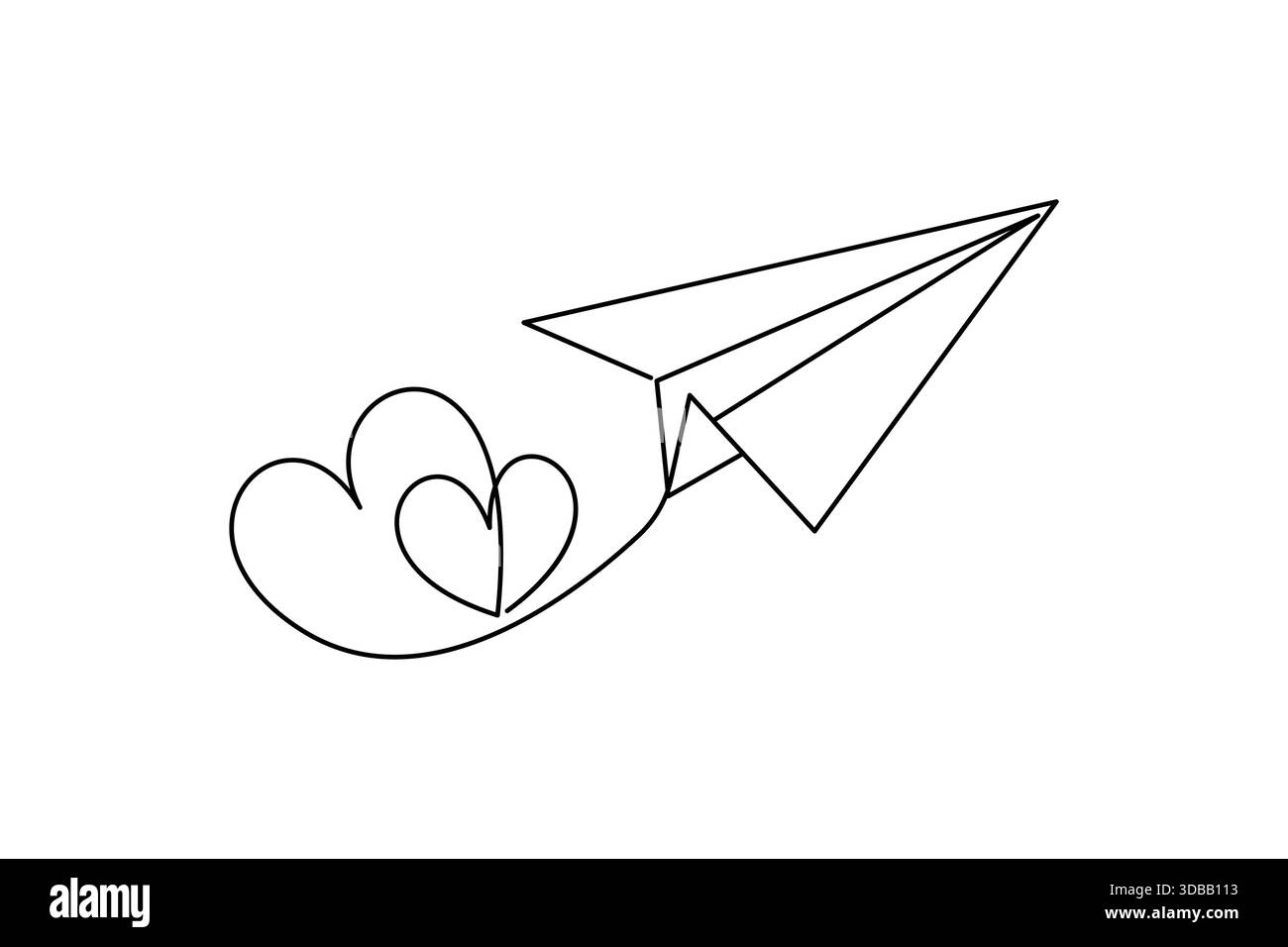 Plane icon continuous style Black and White Stock Photos & Images - Alamy