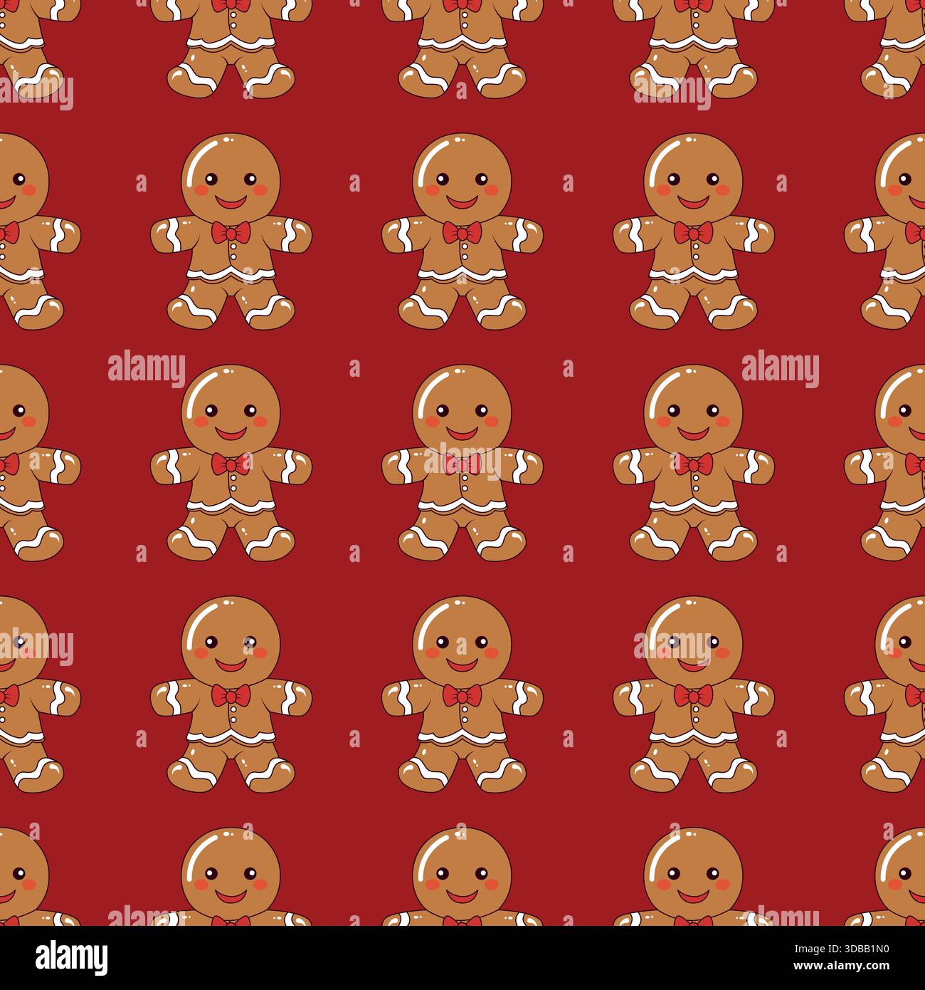 Funny christmas gingerbread seamless Stock Vector Images - Alamy