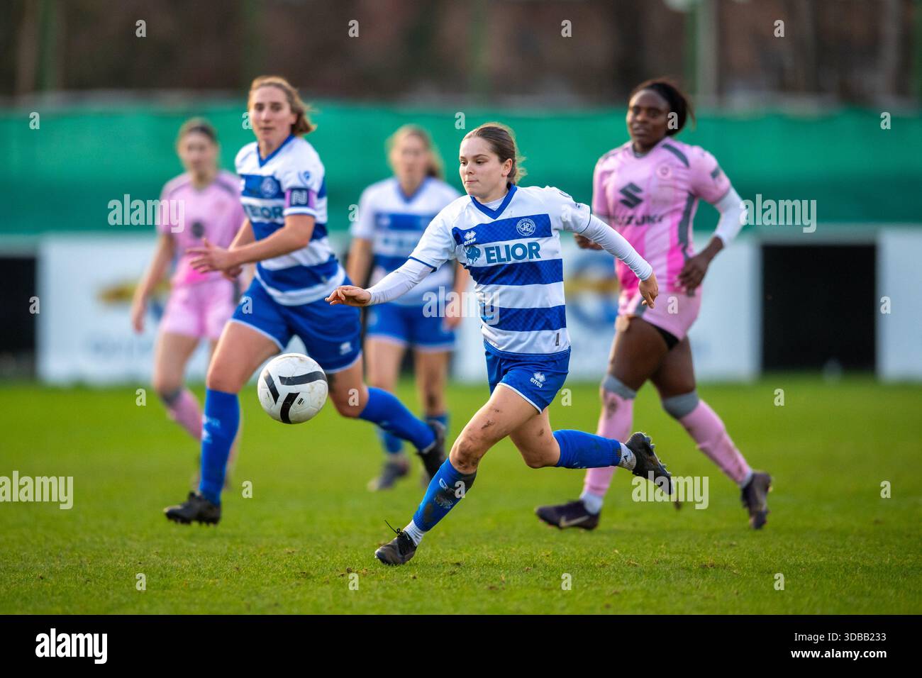 Fern Orchard (11 QPR Women) breaks from midfield during the FA WNL SED1 ...
