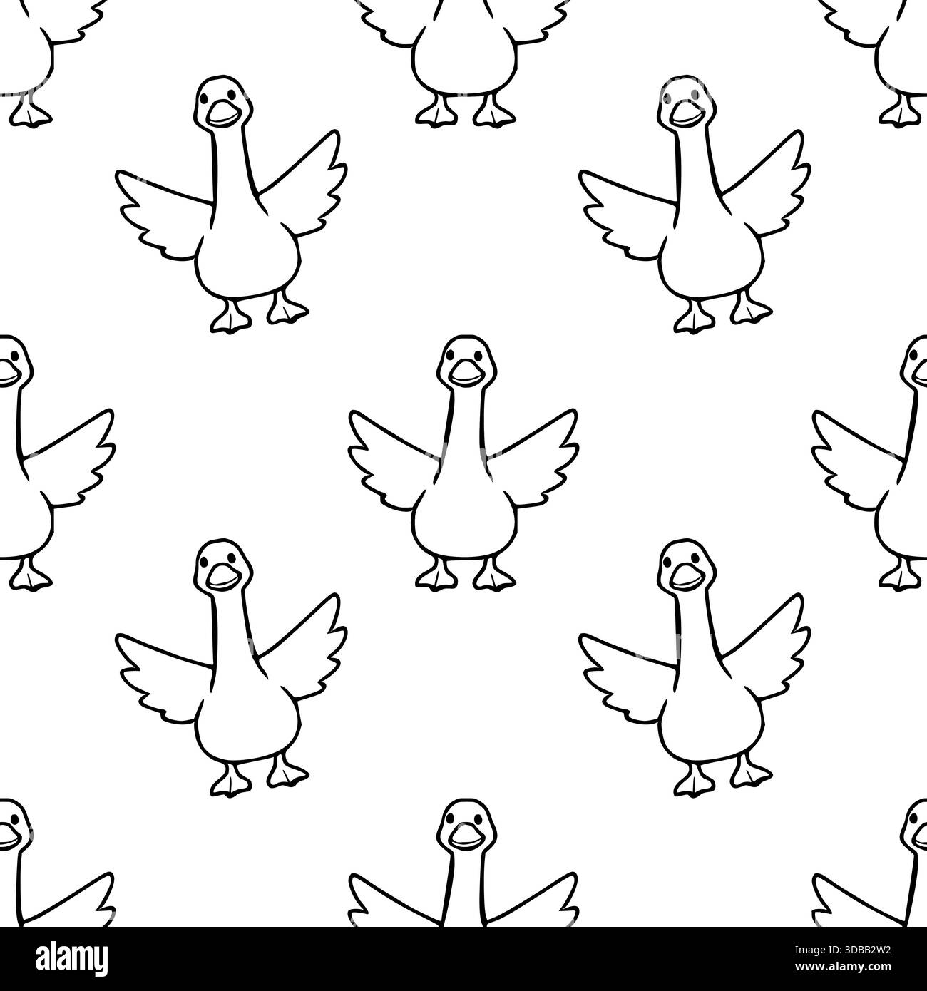 Seamless repeating nursery wallpaper Black and White Stock Photos ...