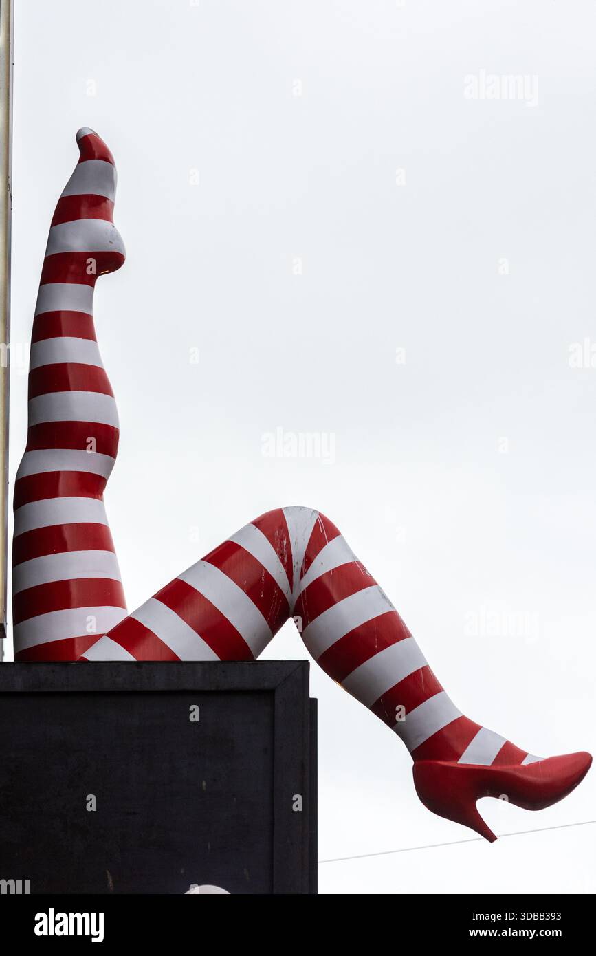 Brighton, December 15th 2025: Comedy legs outside The Komedia cinema ...