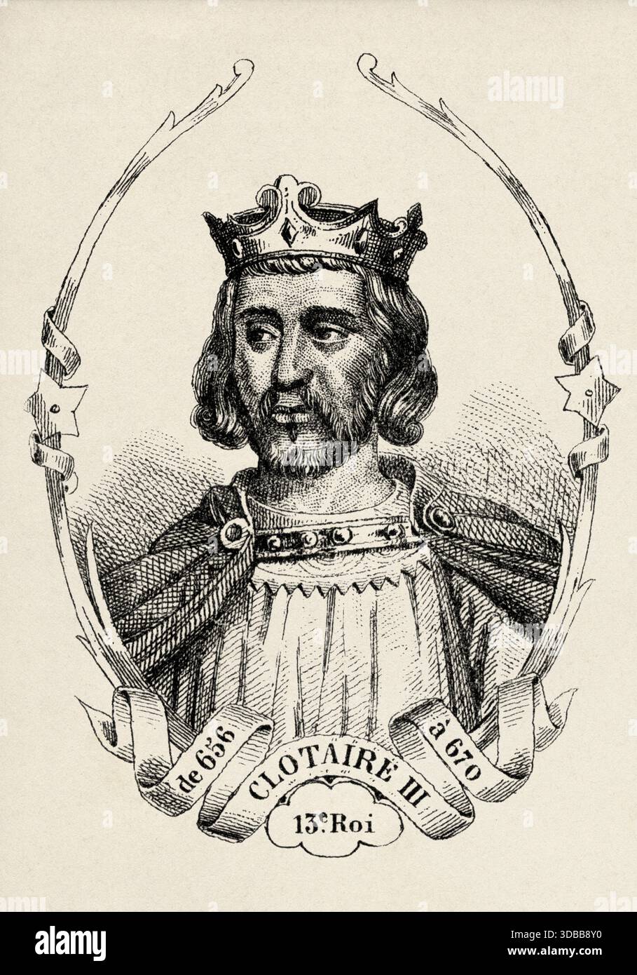 Clotaire iii king of the franks 652 673 hi-res stock photography and ...