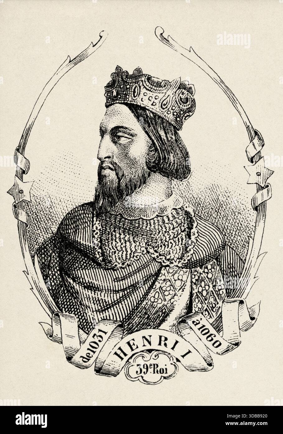 Portrait of Henry I (1008-1060) King of the Franks. Ancient ...