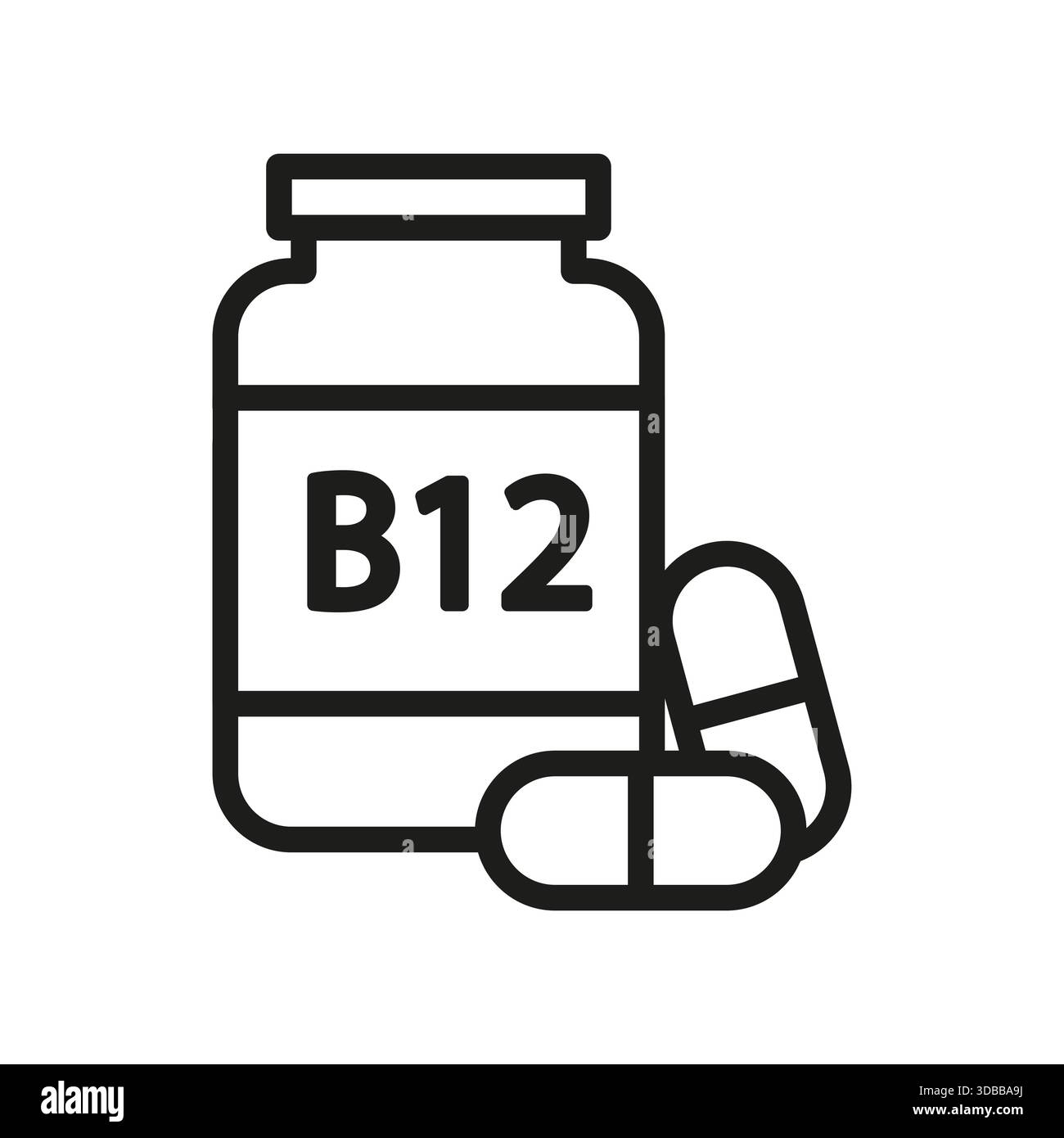 Bottle of b12 tablets Stock Vector Images - Alamy