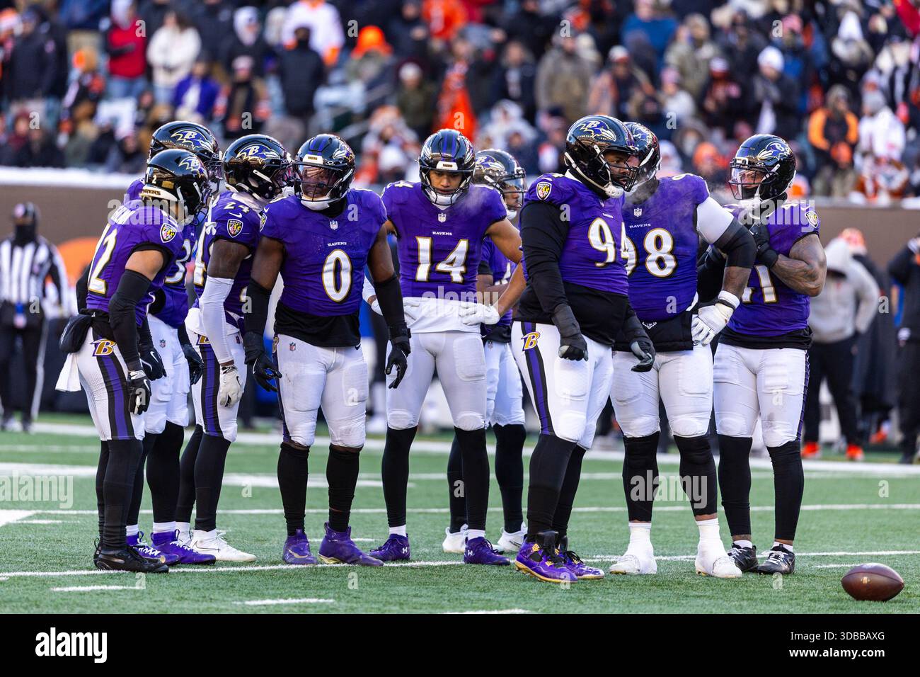 December 14, 2025: Baltimore Ravens defense during NFL game action ...