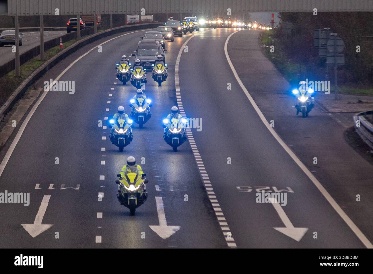 Epping, Essex, UK. 15th Dec, 2025. PC Mathew Parker, a motorcycle ...
