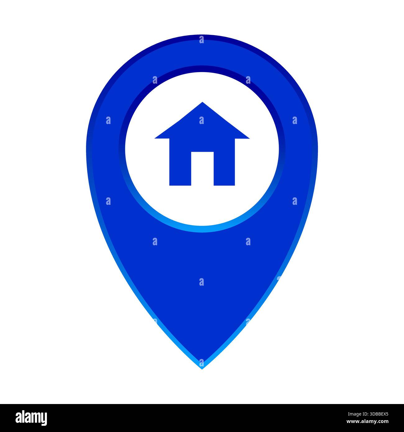 Home location pin. House navigation vector. Map point symbol ...