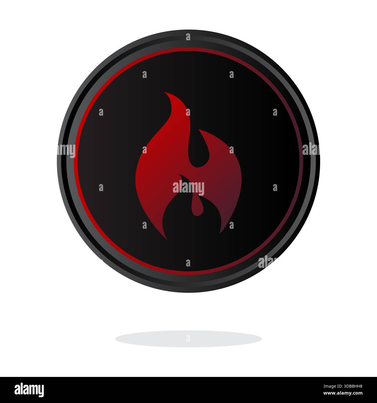 Fire flame icon. Red hot symbol. Burning fire emblem. Vector graphic ...