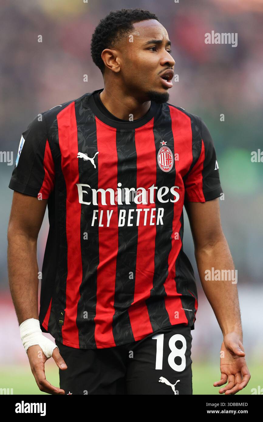 Christopher Nkunku of AC Milan is seen during the SERIE A 2025/2026 ...
