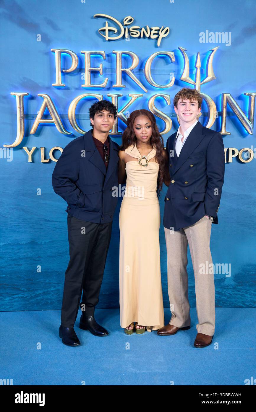 Aryan Simhadri, Leah Sava' Jeffries, Walker Scobell attends 'Percy ...