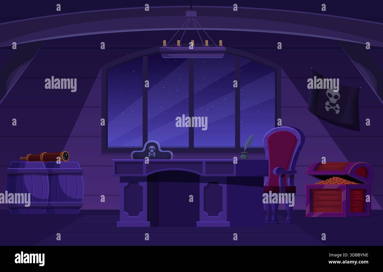 Vintage room golden wood Stock Vector Images - Alamy