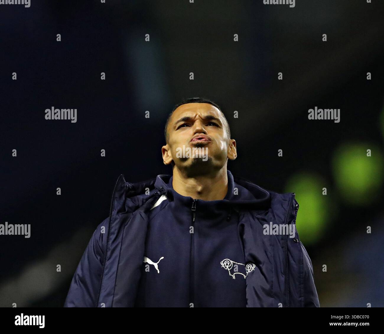 Kayden Jackson of Derby County before the Sky Bet Championship match ...