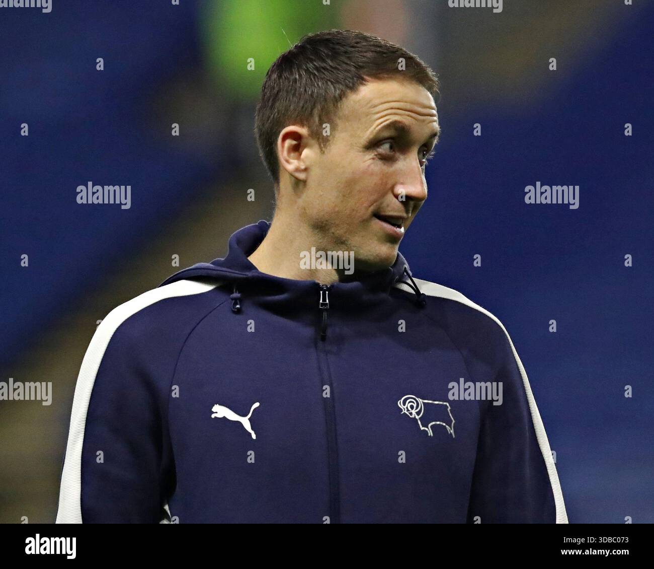 Craig Forsyth of Derby County before the Sky Bet Championship match ...