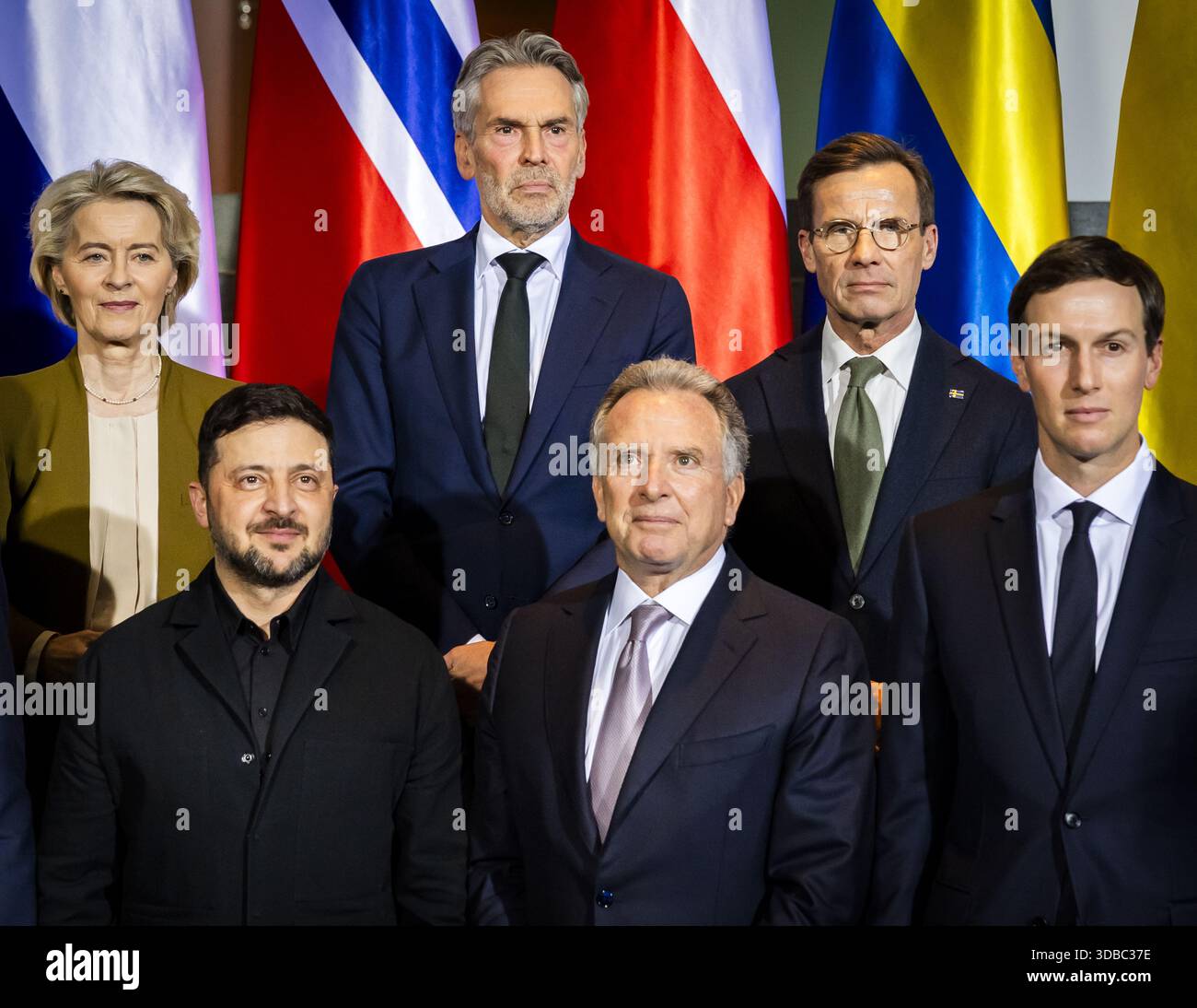 BERLIN – Caretaker Prime Minister Dick Schoof poses with other European leaders ahead of a ...