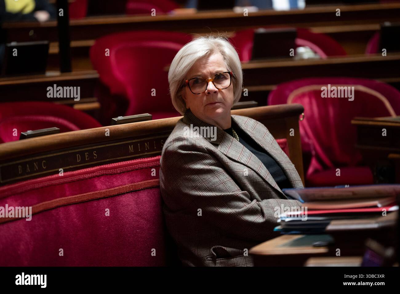 French Army Minister Catherine Vautrin during the Government Statement ...