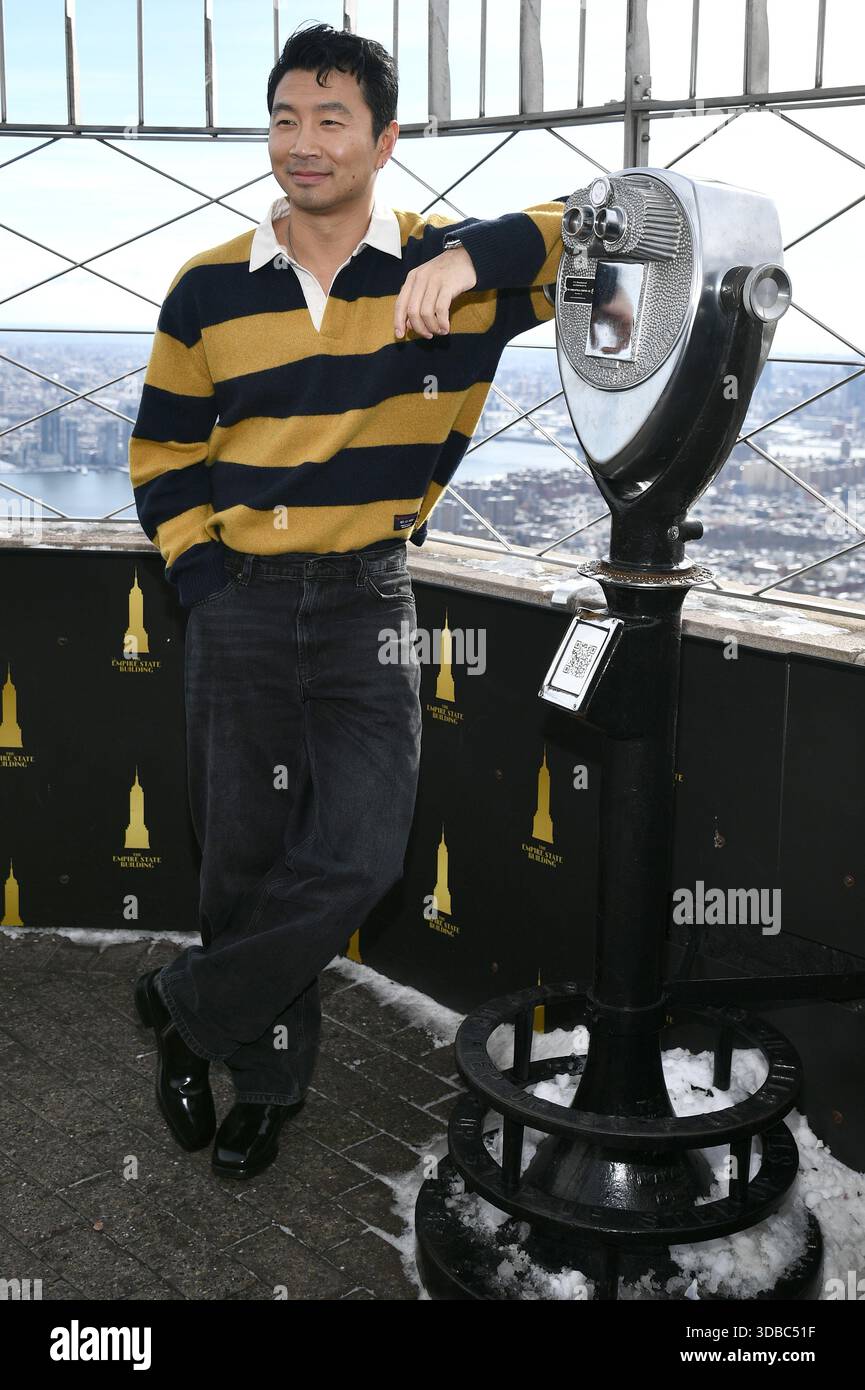 Simu Liu visits the Empire State Building ahead of the release of 'The ...