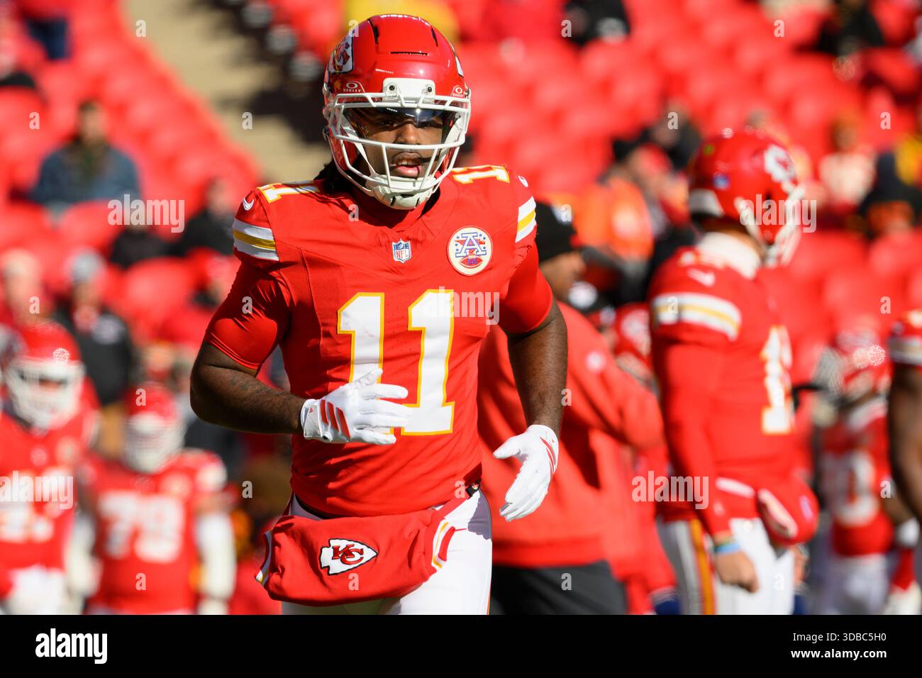 Kansas City Chiefs wide receiver Jalen Royals goes into motion during ...