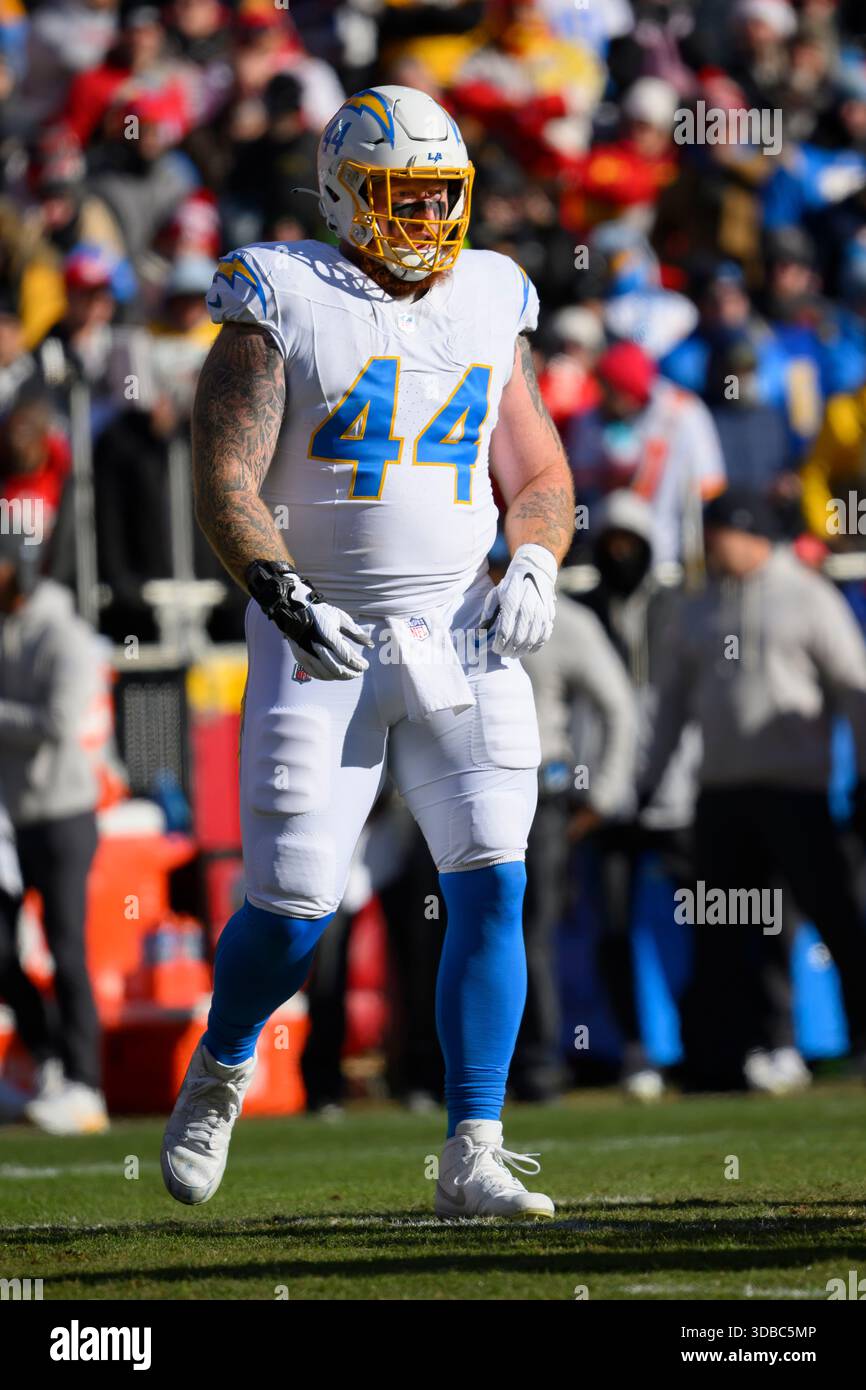 Los Angeles Chargers fullback Scott Matlock comes onto the field for a ...