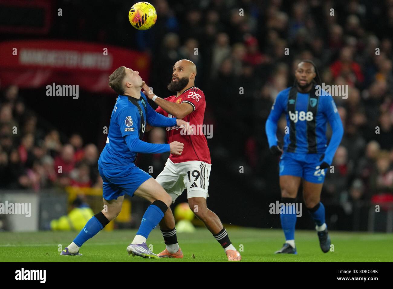during a Premier League soccer match between Manchester United and ...
