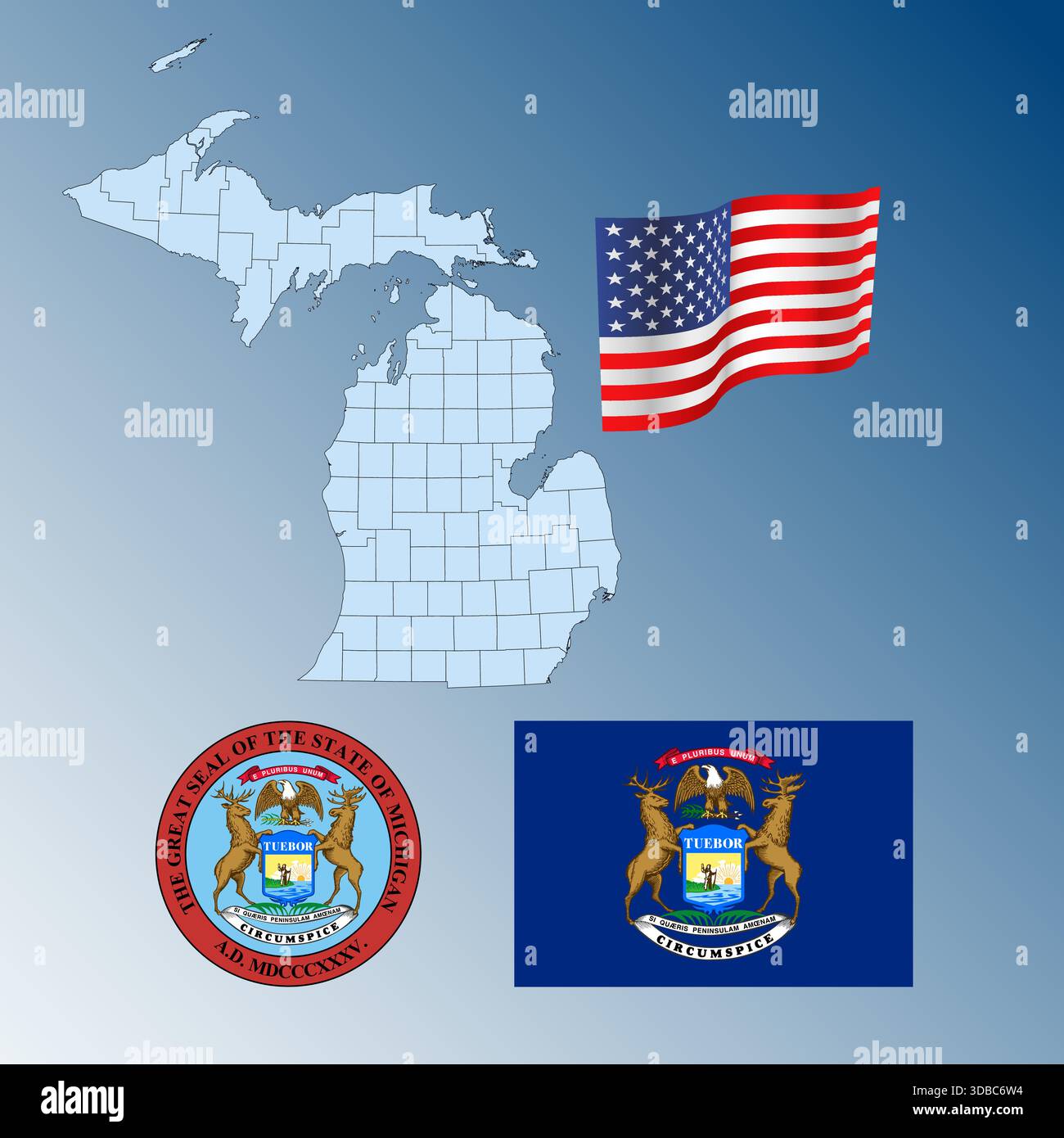 Vintage map of lansing Stock Vector Images - Alamy
