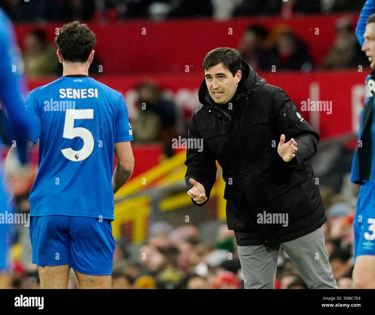 Manchester, England, 15th December 2025. Andoni Iraola manager of ...