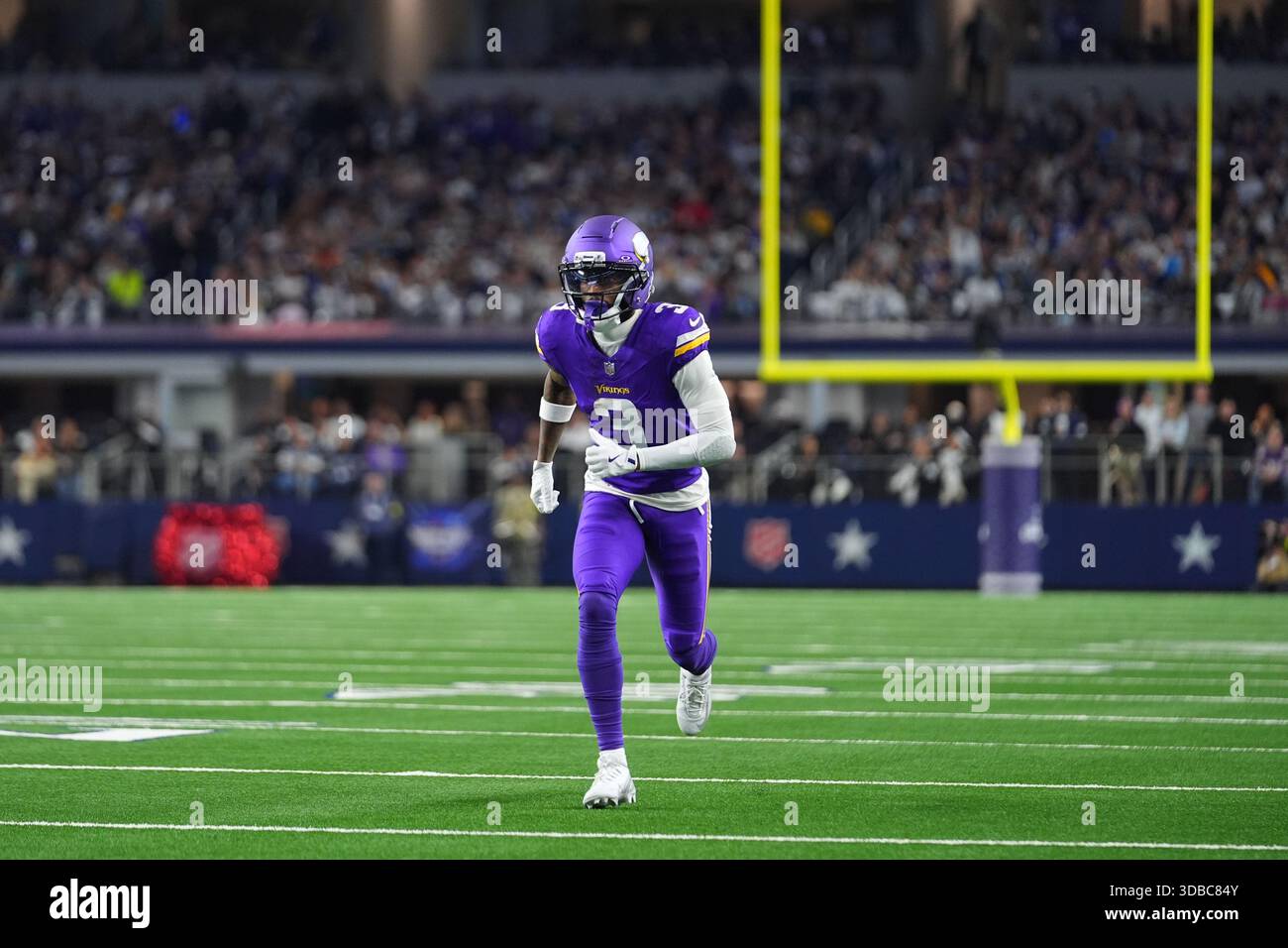 Minnesota Vikings wide receiver Jordan Addison (3) runs a route during ...