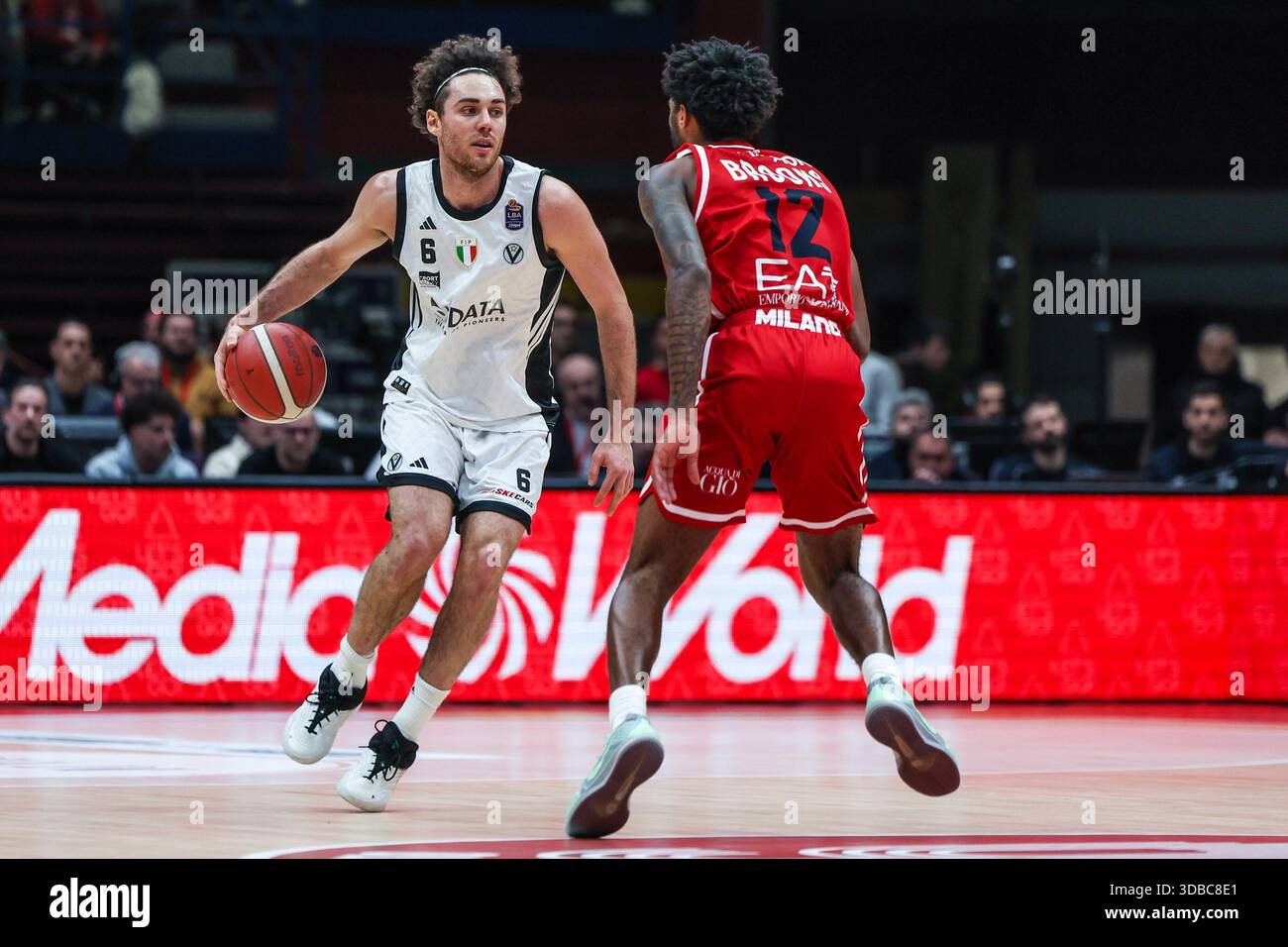 Alessandro Pajola #6 of Virtus Olidata Bologna seen in action during ...