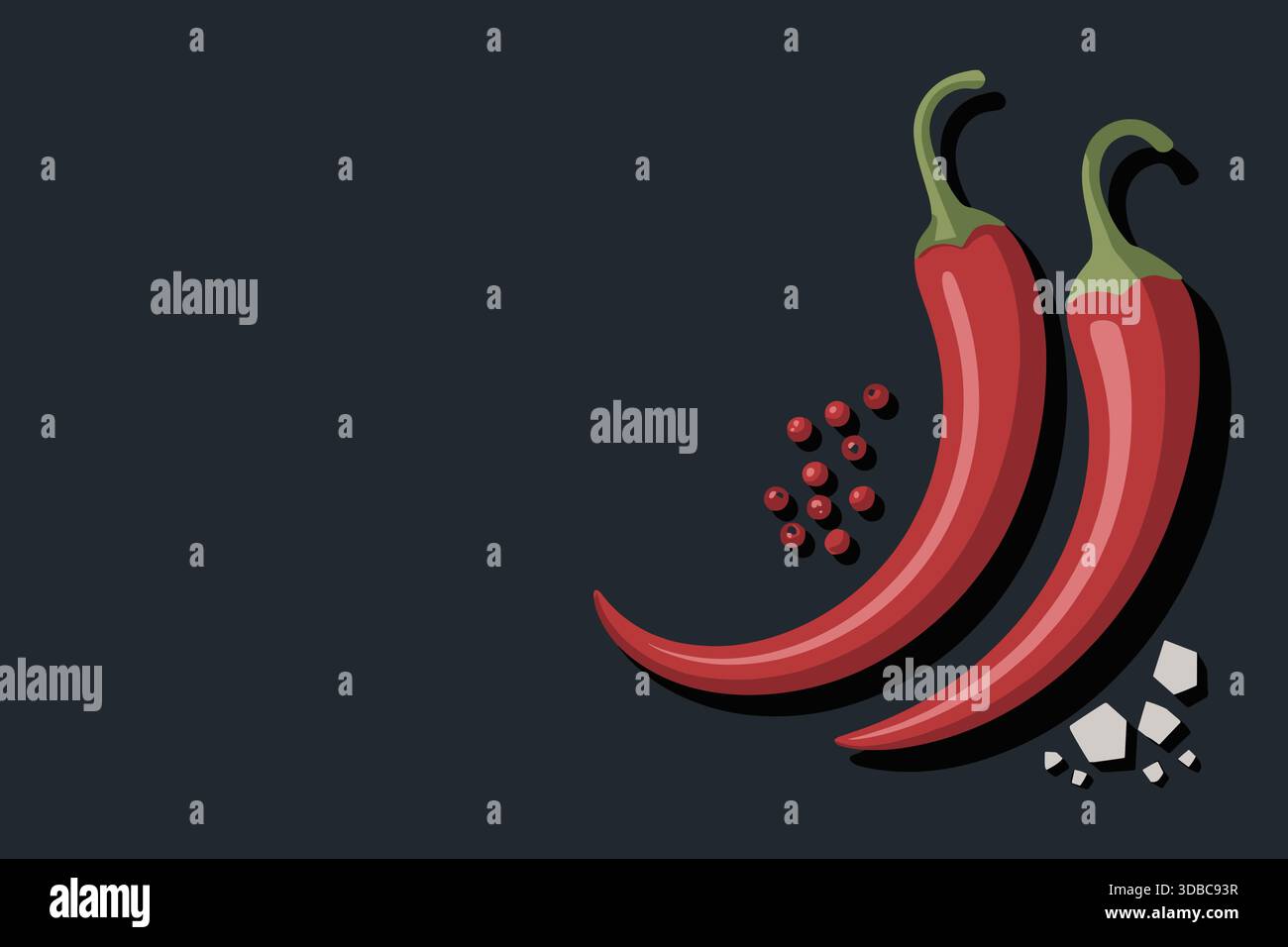 Powder chili Stock Vector Images - Alamy